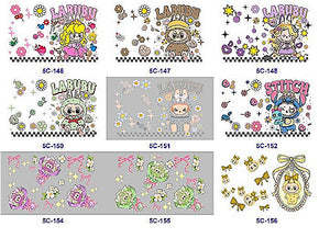 Wholesale 10pcs/pack Bouquet Mirror Cartoon Credit Card Stickers Decals