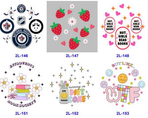 Wholesale 16pcs 16oz cup lid stickers cartoon cute colorful