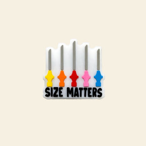 Wholesale 10pcs Cartoon Letters Size Matters Silicone Beads