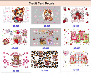 Wholesale 10pcs/pack Cute Puppy Credit Card Stickers Decals