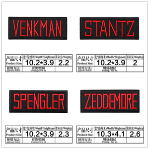Wholesale Trendy Embroidered Letter Patches Set Of 4 Black Twill Badge