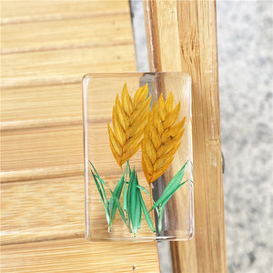 Wholesale 6pcs Handmade Resin Dripping Plant Wheat Ear Specimen Ornaments