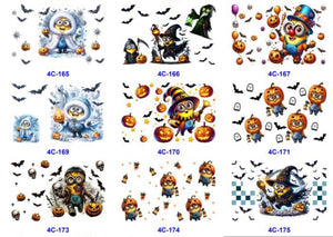 Wholesale 10pcs/pack Cute Halloween Cartoon Credit Card Stickers Decals