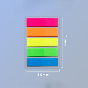 Wholesale PET Fluorescent Plastic Bookmark Sticky Notes OLY-SN-XiaMi003