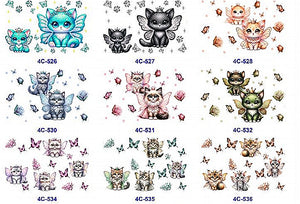 Wholesale 10pcs/pack Colorful Cute Cat Credit Card Stickers Decals