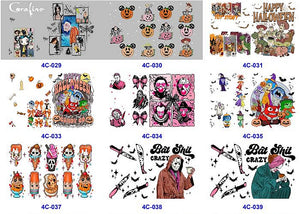 Wholesale 10pcs/pack Cartoon Halloween Credit Card Stickers Decals