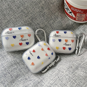 Wholesale Blue Red Yellow Color Love TPU Transparent Headset Case OLY ...