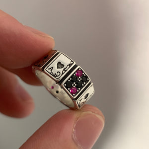 Wholesale Sterling Silver Vintage Playing Card Rings
